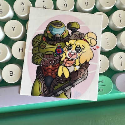 Doom X Isabelle Crossover Vinyl Sticker Laptop Decal - Etsy