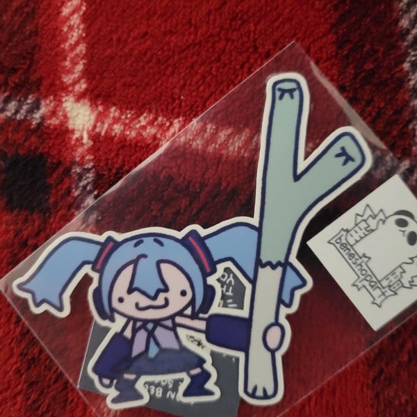 Big Leek Miku and Big Baguette Teto Vinyl Sticker | Original Creator ...