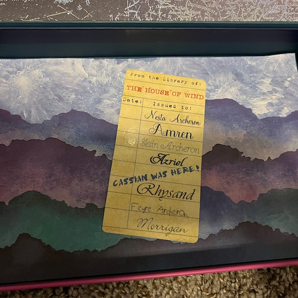 ACOTAR House of Wind Library Card Bookmark | A Court of Thorns and ...