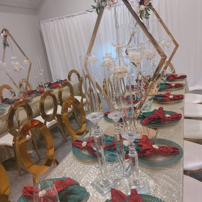 Gold Wedding Arch Flowers, Metal Backdrop, Stands, Balloons, Showers ...