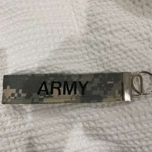 ARMY Personalized Embroidered US Army Keychain/ Wristlet | Etsy
