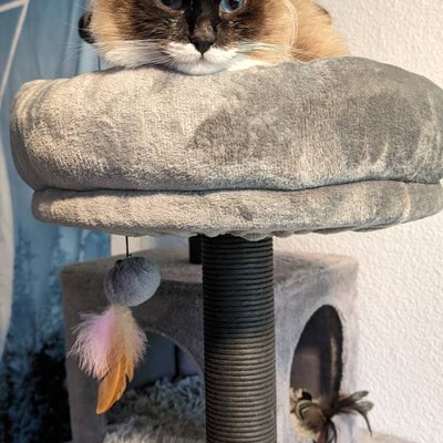 KHAKI GREEN Cuddle Fleece 6/7pc Cat Tree Bed Replacement Set to Fit in ...