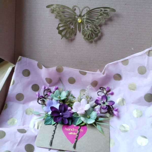 Decorative BRIDAL Hair Comb, Indian Bride, Wedding Headpiece, Pink ...