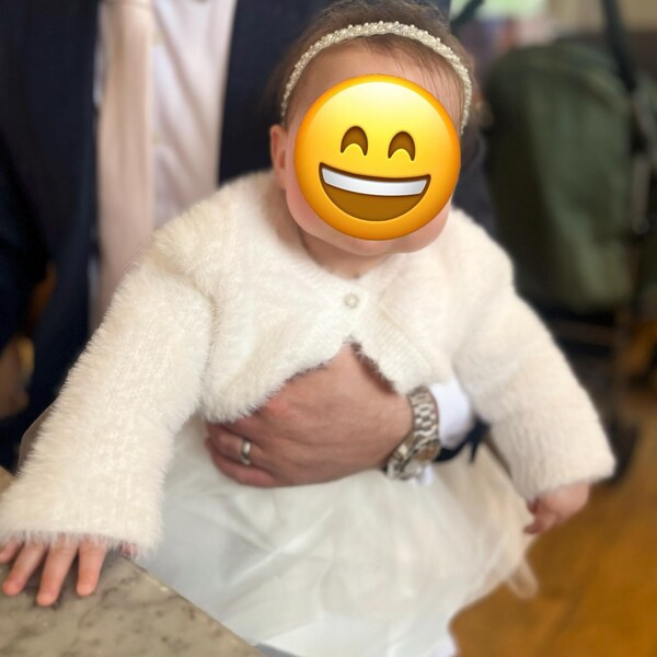 Baby Rhinestone Tiara, Hair Band for Baptism, Christening, Lace and ...