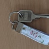 Mini Key Fobs, Upcycled Fabric Keyring Key Chain, Cotton Wristlet ...