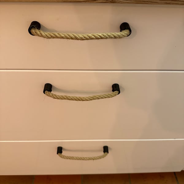Rustic JUTE ROPE Handle -- Home Decor Drawer Pull - Etsy