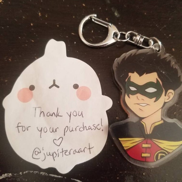 DC Superhero Batfamily Acrylic Keychain Charm - Etsy