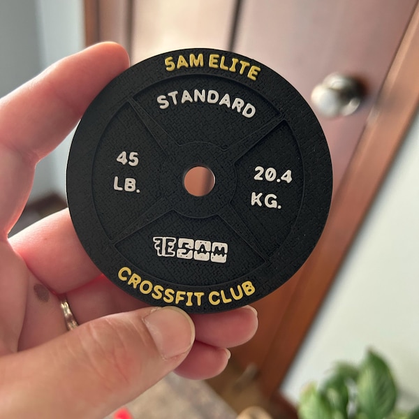 Custom Weight Plate Trophy: 3D Printed Mini Gym Award - Etsy