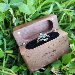 Premium Flip Ring Box XL Engraved Single Ring Proposal Engagement Ring ...