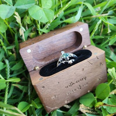 Premium Flip Ring Box XL Engraved Single Ring Proposal Engagement Ring ...