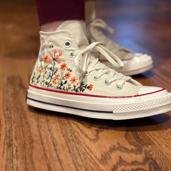 Custom Converse Chuck Taylor Mushrooms Embroidered Converse Shoes ...