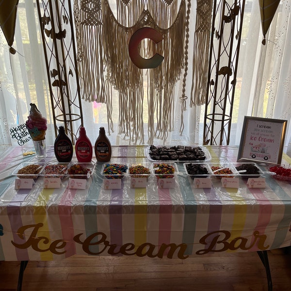 Ice Cream Sign I Scream You Scream We All Scream for Ice Cream Birthday ...