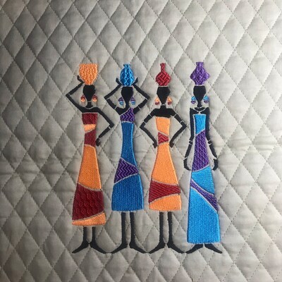 Native African Dancers 02 Machine Embroidery Design /UPDATED / 5 Sizes ...