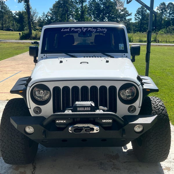 Look Pretty Play Dirty Windshield Vinyl Decal - Etsy