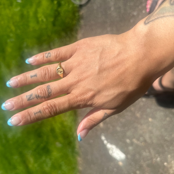 14K Gold Birthstone Ring, Birth Flower Ring, Gold Ring, Custom Floral ...