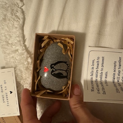 Penguin Pebble Romantic Gift for Girlfriend Boyfriend Small Anniversary ...