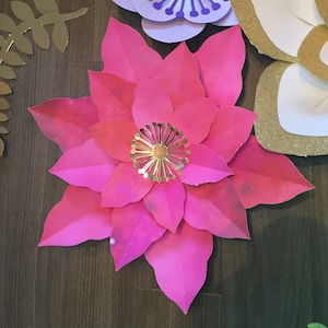 Décor de fleur gabarit de fleur fleur en papier de