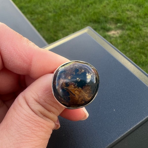 The Larimar Treasure Map From the Dominican Republic on A Layered Wood ...