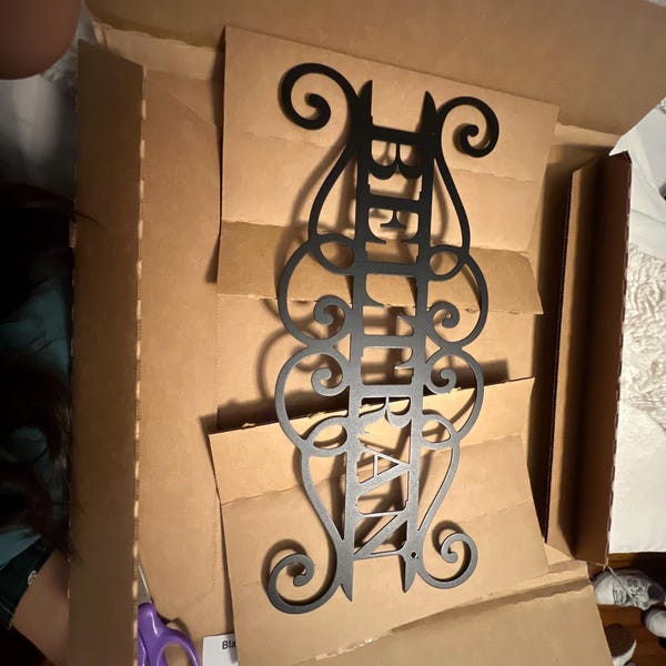 Custom Split Scroll Monogram-housewarming Gift - Personalized Metal ...