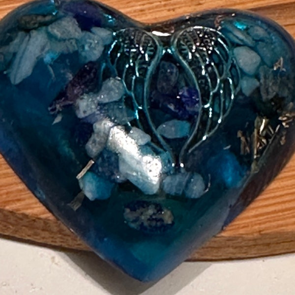 Crystal Resin Art Orgonite Crystal Crescent Moon New Moon Altar Waning ...