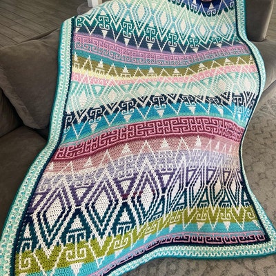 Overlay Mosaic Crochet Afghan/blanket Pattern Ancient Stories. - Etsy