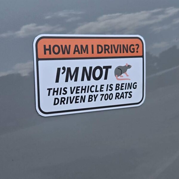 How Am I Driving? Funny Bumper Sticker I'm Not This Vehicle is Being ...