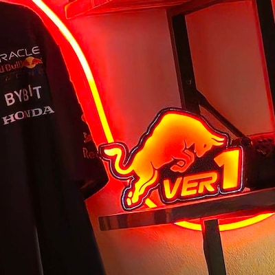 Red Bull LED Sign Display Shelf Racing Sign - Etsy