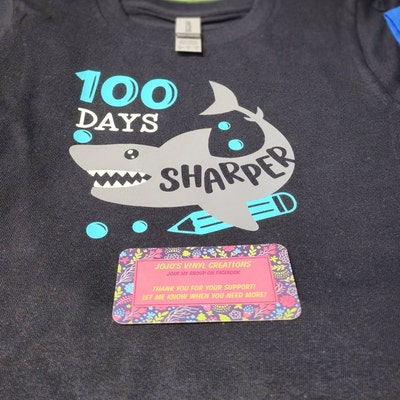 100 Days Sharper SVG, 100 Days of School Svg, School Svg, Shark Shirt ...