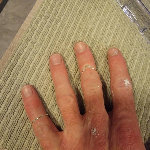 6 Simple Bead Midi Rings, in Silver and Gold. Mid Knuckle Stacking ...