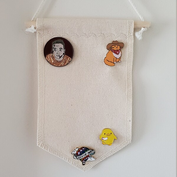 Large Blank Canvas Banner, Enamel Pin Banner, Pin Banner, Pin Pennant ...