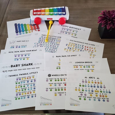 Baby Shark Sheet Music Xylophone - Etsy