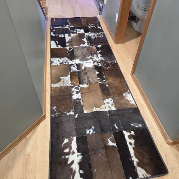 Natural Cowhide Patchwork Rug Handmade Cowhide Carpet Home Décor Cow ...