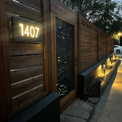 Lighted Address Sign, Address Plaque, Large Modern Personalized Marker ...