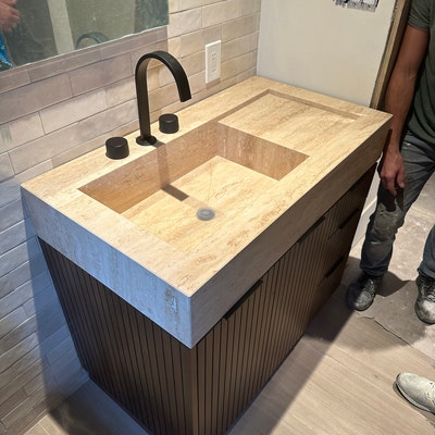 Travertine Sink Sample, Travertine Sink Basin Sample, Travertine Sample ...