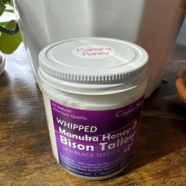 BLACK SEED Oil Manuka Honey & Bison Whipped Tallow Cream With 850+MGO ...
