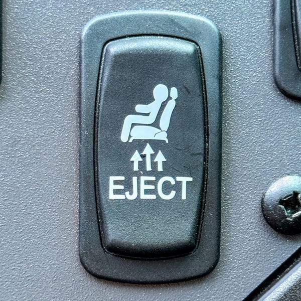 Eject Blank Button Decal for Car | Blank Button Car Sticker | Eject ...