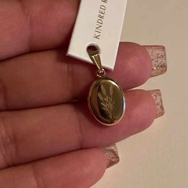 Lavender Oval Locket, Necklace, 14K Solid Gold, Gold Filled Locket ...