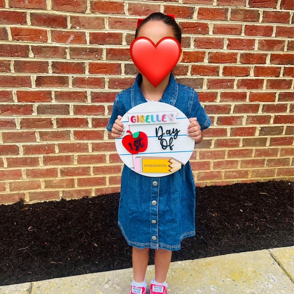 First Day of School Photo Prop, Back to School Sign Kit, Personalized ...