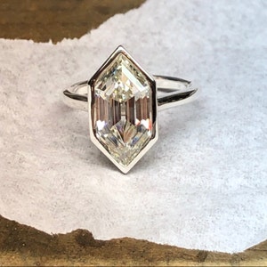 Antique Elongated Hexagonal Step Cut Diamond Simulant Cubic Zirconia - Etsy