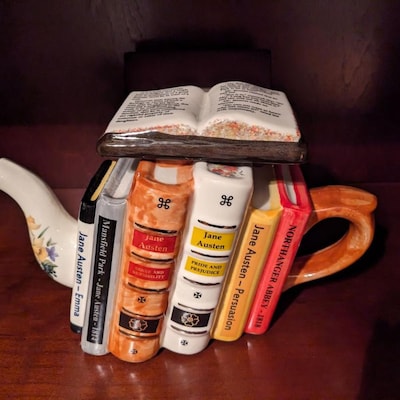 The 'books & Teat' Full Size Teapot - Etsy