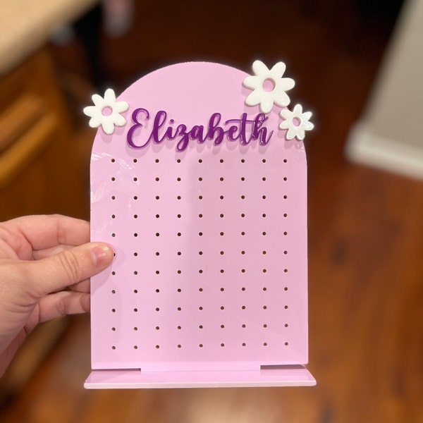 Earring Holder Personalized for Girl, Stud Earring Stand, Kids Gifts ...