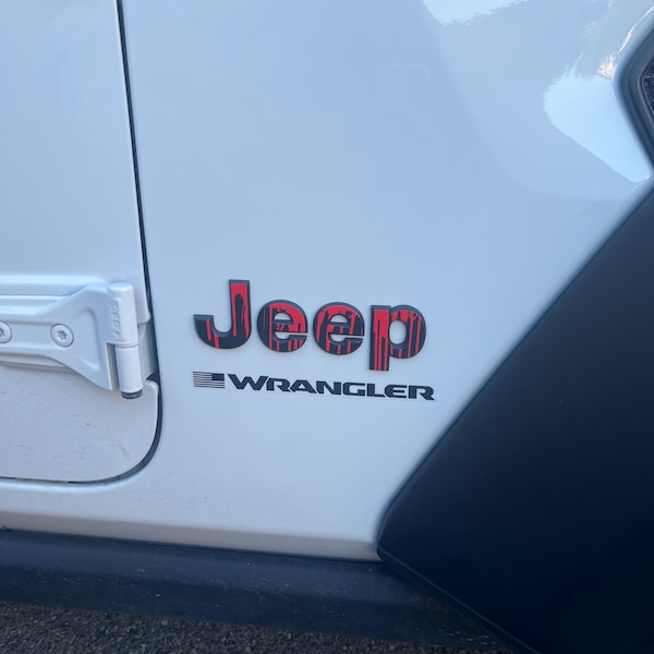 Jeep Emblem Overlay Decals - Dripping Red - Etsy