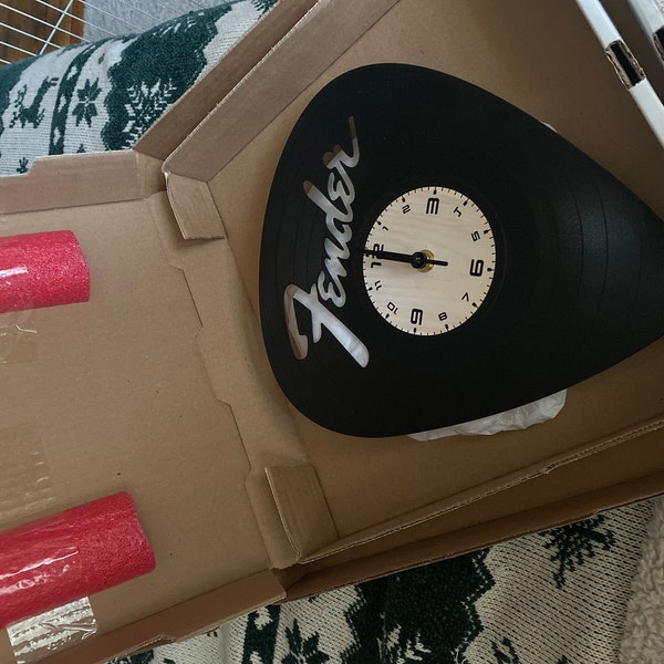 GUITAR PICK Fender Strat Vinyl Record Clock - Etsy