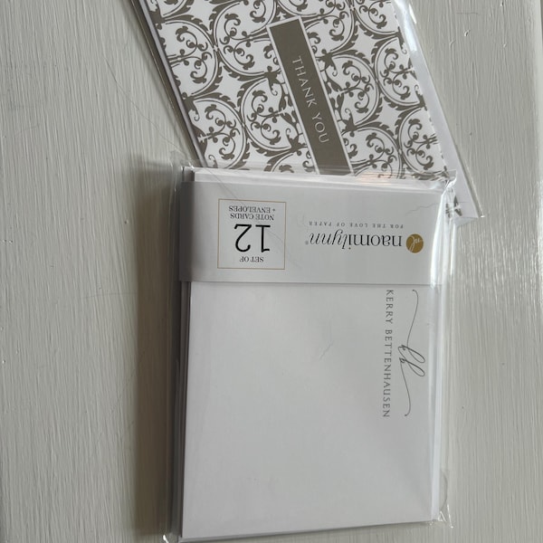 Personalized Note Card Set - EXQUISITE SCRIPT MONOGRAM - Women's ...