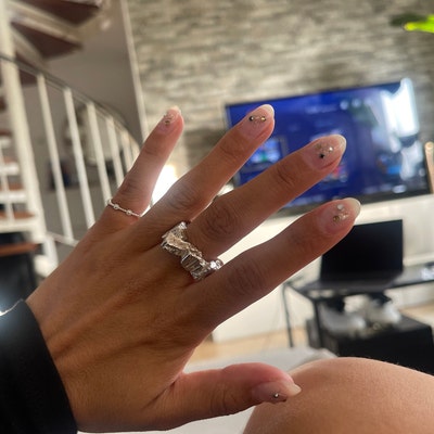 Set of 5 Stack Rings, Solid Bronze Ring, Geometric Ring, Stackable ...