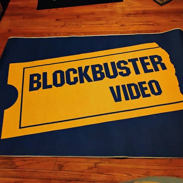 Blockbuster Video Rug, Retro Style VHS Movie Lovers, 90s Nostalgia ...