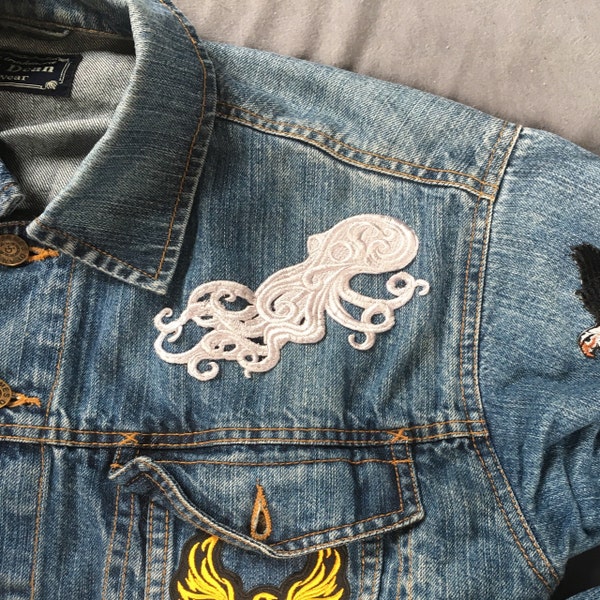 Embroidered Squid Motif / Patch / Badge / Applique - 3 Styles - Lots of ...