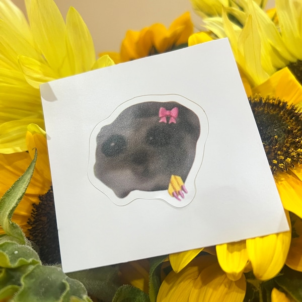 I'm Just a Gorl Sad Hamster Very Demure Meme Sticker - Etsy