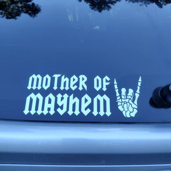 Car Decal Mother of Mayhem, Alternative, Vinyl Decal, Mama, Chaos ...