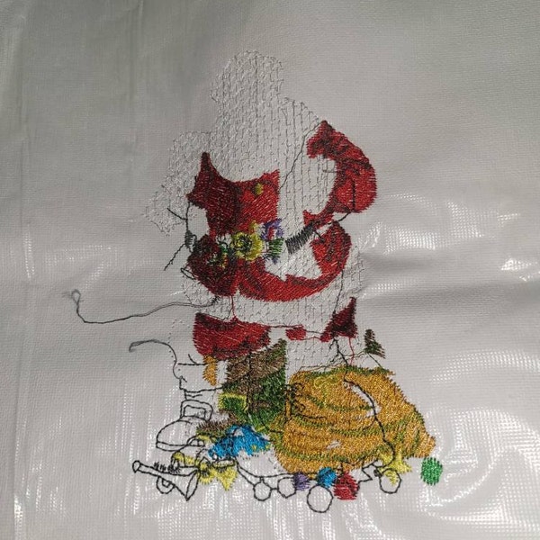 SANTA WITH SACK - Single Machine Embroidery Design for 5x7" Hoop ...